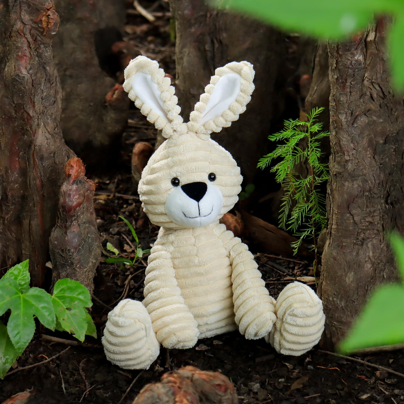 Apricot Lamb Toys Plush Corduroy Rabbit Bunny Stuffed Animal Soft Cuddly Perfect for Child ( Corduroy Bunny,8.5 Inches