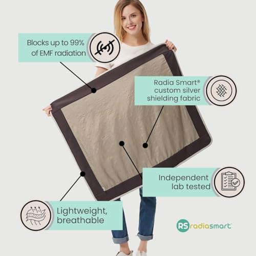 Radia Smart® Grey Cotton Blanket | EMF Protection, Anti-Radiation
