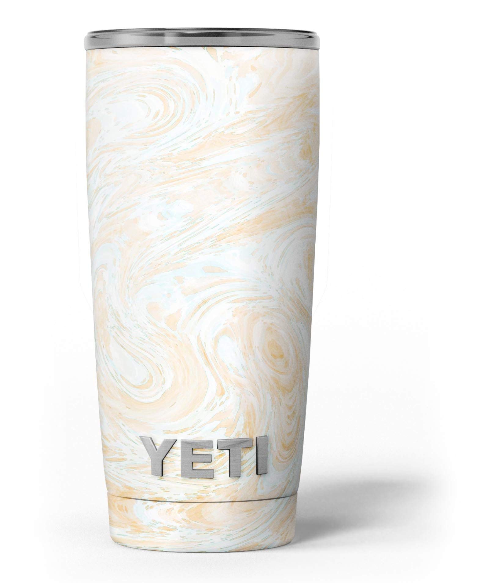 Design Skinz Gold Slate Marble Surface V18 - Skin Decal Vinyl Wrap Kit Compatible with The Yeti Rambler Cooler Tumbler Cups