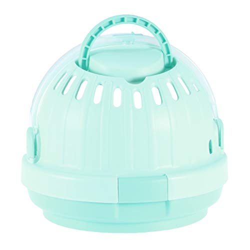 POPETPOP Portable Hamster Cage-Transparent Plastic Small Animal Carrier Fully-Equipped Accessories for Syrian Hamster Gerbil Rat Mouse Squirrel Rodent Travel Carrier-Green