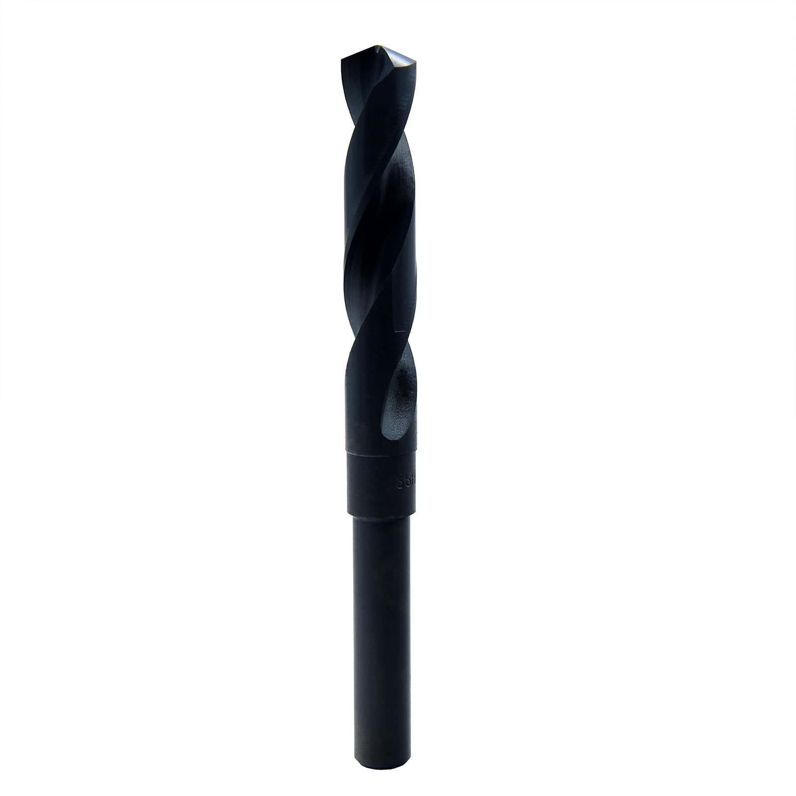 MAXTOOL 41/64" Silver and Deming Drill Bits HSS M2 S & D Drill Bits Prentice Twist Drills Black Oxide 1/2" Reduced Shank 6" OAL; SD02B00R041