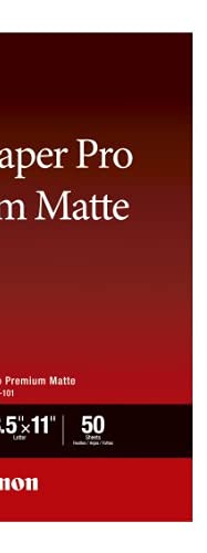 Canon PM-101 Photo Paper Pro Premium Matte (8.5 x 11", 50 Sheets)