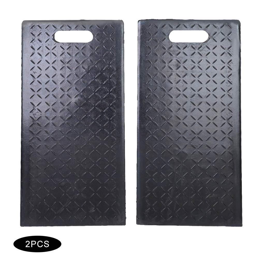 7.5" Rise Rubber Threshold Ramp, Solid Rubber Curb Ramps for Wheelchairs, Scooters, Car and Motorbike, 23.6 x 11.8 x 7.5 inch2 Pcs