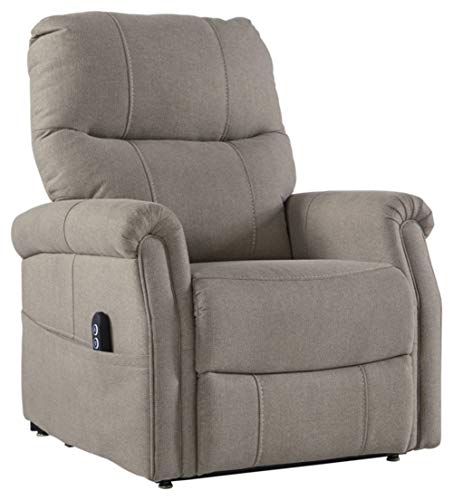Signature Design by Ashley Markridge Modern Electric Power Lift Recliner for Elderly, Gray