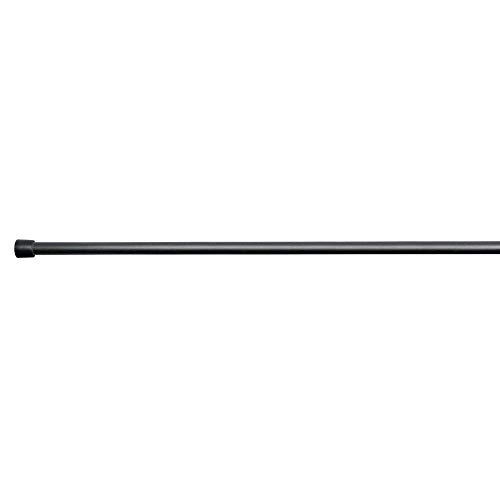 iDesign Cameo Metal Tension Curtain Rod for Bathtub, Shower Stall, Closet, Doorway, Expandable 50”-87”, Matte Black