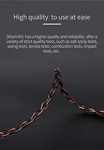 KZ CCA 2PIN IEM Earphone Cable, 4 Core High-Purity Copper Twisted IEMs Replacement Cable, Earbud Headphone Replacement Copper Extension Cable for KZ ZST ZSTX EDX ES4 AS10 CCA C10 C16 TRN V80 V90