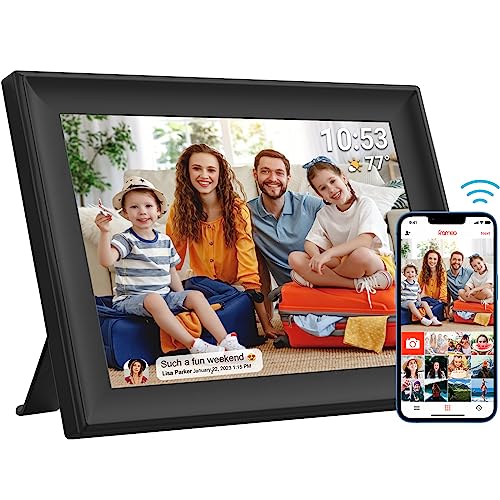 32GB FRAMEO 10.1 Inch Smart WiFi Digital Photo Frame 1280x800 HD IPS LCD Touch Screen, Auto-Rotate, Motion Sensor, Built in 32GB Memory, Share Moments Instantly via Frameo App from Anywhere
