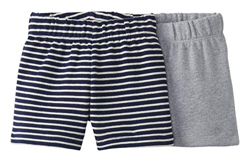 Moon and Back by Hanna Andersson Toddler Boys' Shorts, Grey Heather, 2T