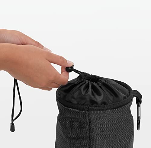 Brabantia - Premium Peg Bag - Laundry Pegs Storage - Durable Weather-Resistant Materials - with Closing Cord - Bag Hook - Clothes Pins - Black - Up to 150 Pegs