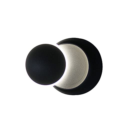 LED Indoor Wall Light, Modern Minimalist Small Round Outdoor Wall Mount Light IP65 Waterproof and Moisture-Proof Sconce Light Rotating lamp Body Creativity Wall Lamp for Porch Garage Courtyard ( Color