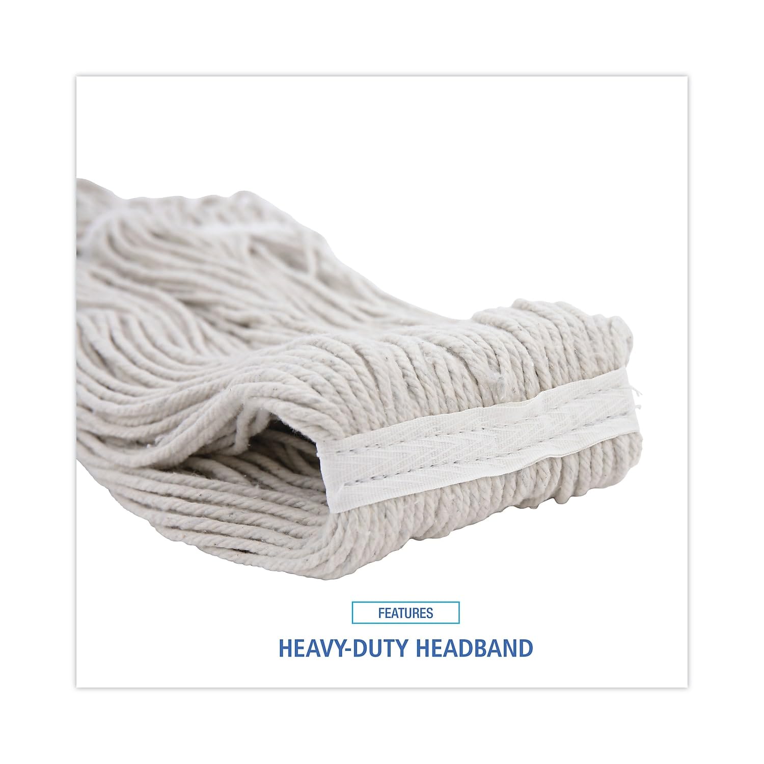 Boardwalk 232C Mop Head, Premium Standard Head, Cotton Fiber, 32oz, White, 12/carton