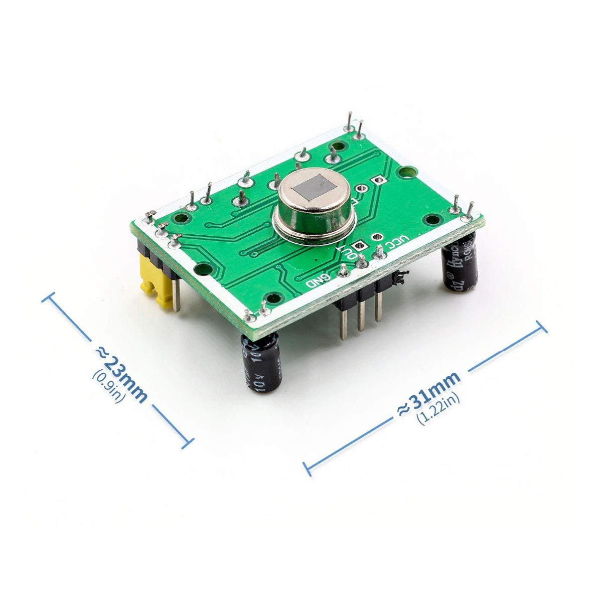 2Pcs HC-SR501 Human Body Pyroelectricity Infrared PIR Motion Detector Sensor Module,Adjustable IR Pyroelectric Compatible with Arduino Raspberry Pi Projects