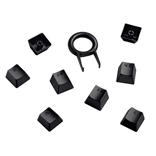 Qupei Metal Keycaps (WASDQREF+DIR.) for FPS & MOBA, OEM Mechanical Keyboard Keycaps Kit 60% Keycaps for Cherry MX Switches Gaming Keyboard Keycaps (Black)