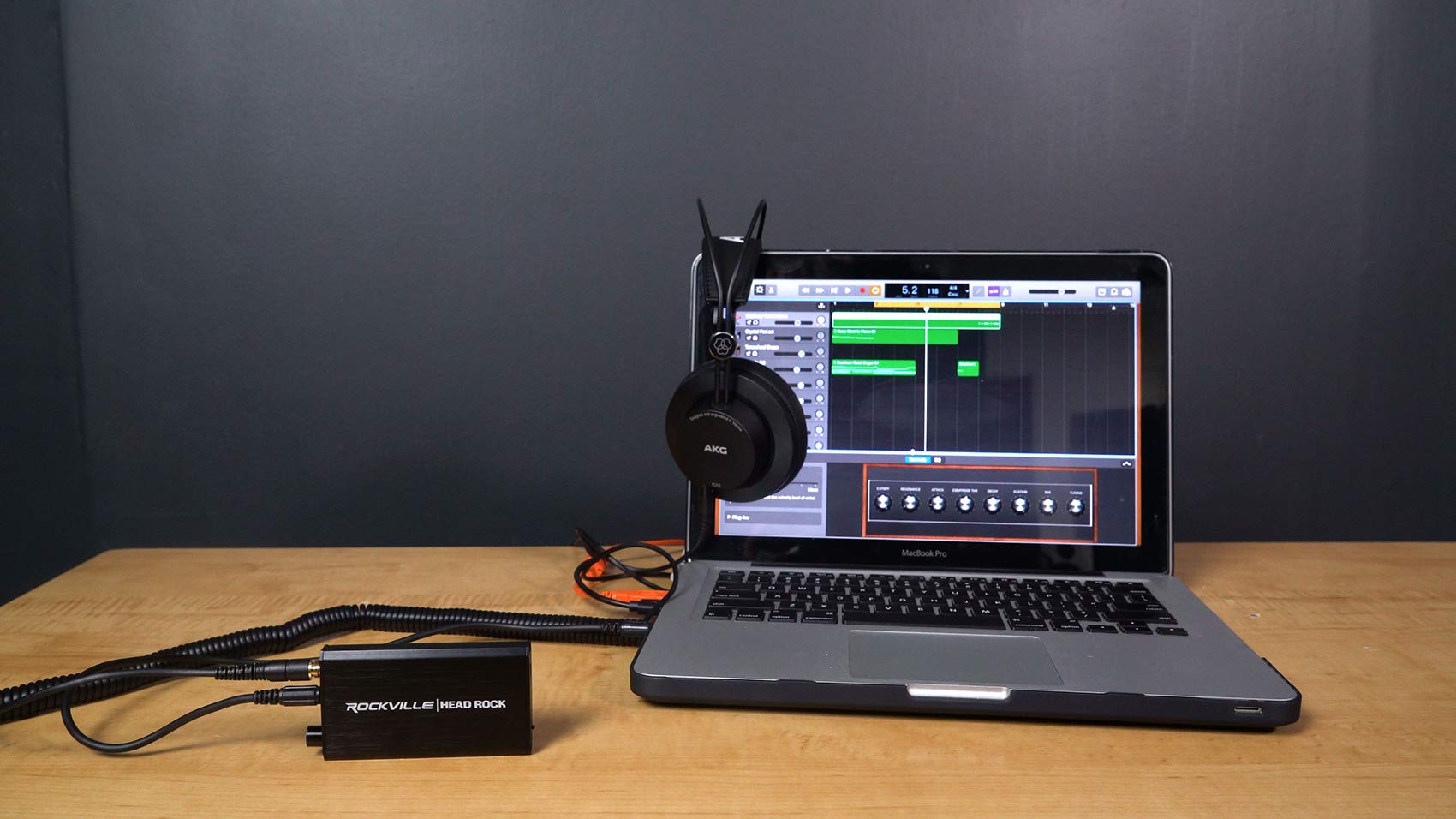 Rockville HeadRock Battery Powered Rechargeable Personal Headphone Amplifier Amp, Black