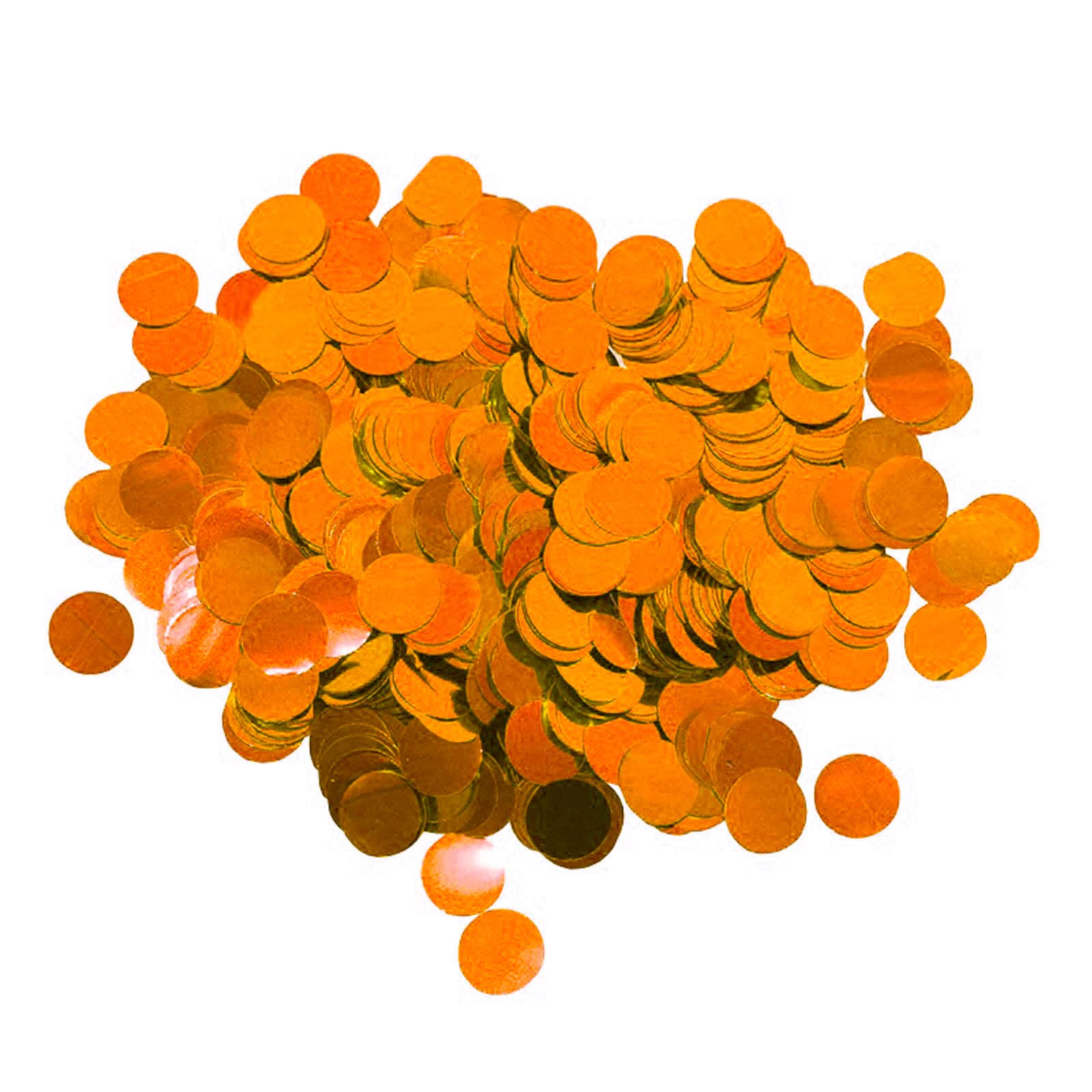 Orange Foil Confetti,Round Dots Glitter Table Confetti,Sparkling for Party Decorations(1.76 OZ)