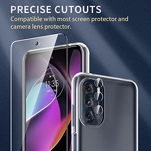 Bokoo Crystal Clear Moto G 5G 2022 Case.Soft Slim Fit Transparent Plastic TPU Protective Silicone Cover Phone Cases for Moto G 5G 2022 [Slim Thin & Comfort Grip] [Shockproof]