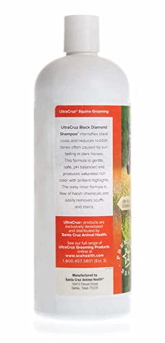 UltraCruz Equine Black Diamond Horse Shampoo, Conditioner and Fly & Tick Spray Bundle, 32 oz Each