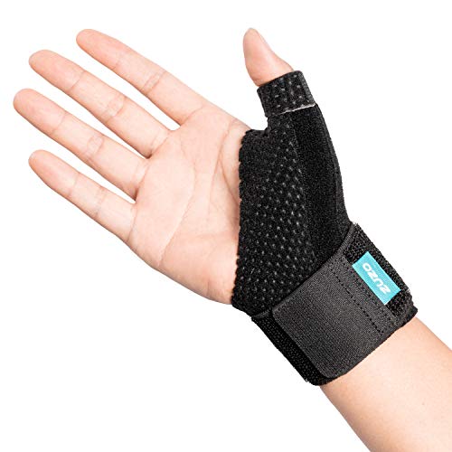 2U2O Compression Reversible Wrist Stabilizer Splint & Thumb for BlackBerry Thumb, Arthritis, Carpal Tunnel, Tendonitis, Sprained, Pain Relief, Trigger Finger, S-M