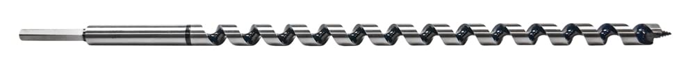 Century Drill & Tool 38748 Ship Auger Nail Cutter Power Bit, 3/4" x 18", 3/8" Shank Size - Heavy-Duty Precision Wood Drilling