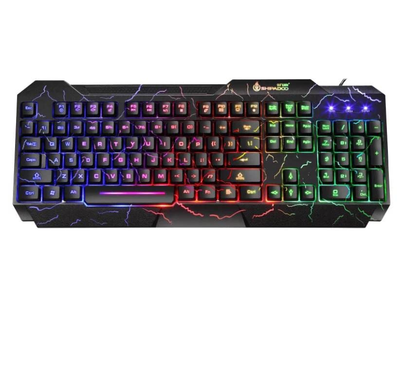 4 in 1 Gaming Combo|Multimedia Rainbow Gaming Keyboard|Rainbow Gaming Mouse|RGB Gaming Headset|Non Slip Gaming Mouse Pad|RGB Gaming Keyboard|Backlit Gaming Headphone|High-Precision Easy Gaming
