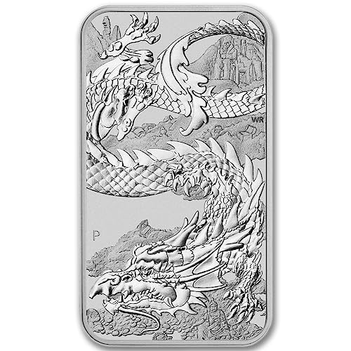 2023 P Lot of (20) 1 oz Australian Silver Dragon Rectangular Bar Coins Brilliant Uncirculated with Certificates of Authenticity $1 BU
