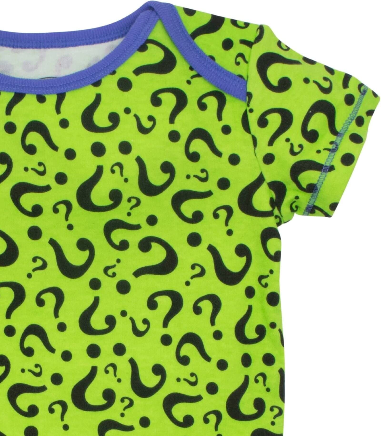 WARNER BROS DC Comics Justice League Batman Joker Riddler Newborn Baby Boys 5 Pack Short Sleeve Bodysuits Superheroes 3-6 Months