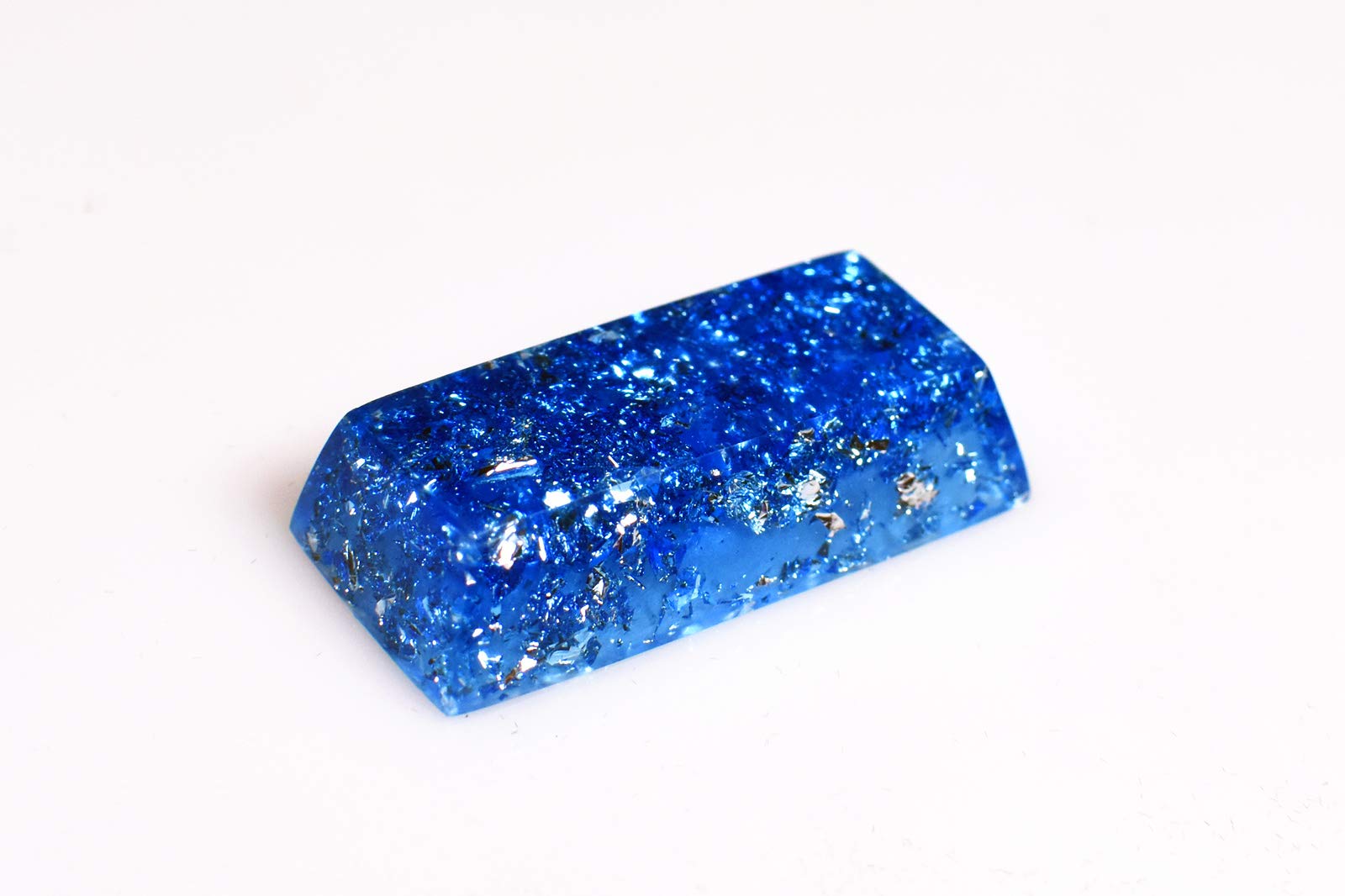 Handmade 2.25u Enter Keycap Thick Resin Translucidus Backlit Key Cap OEM Profile for Cherry MX Gaming Mechanical Keyboard (Blue)