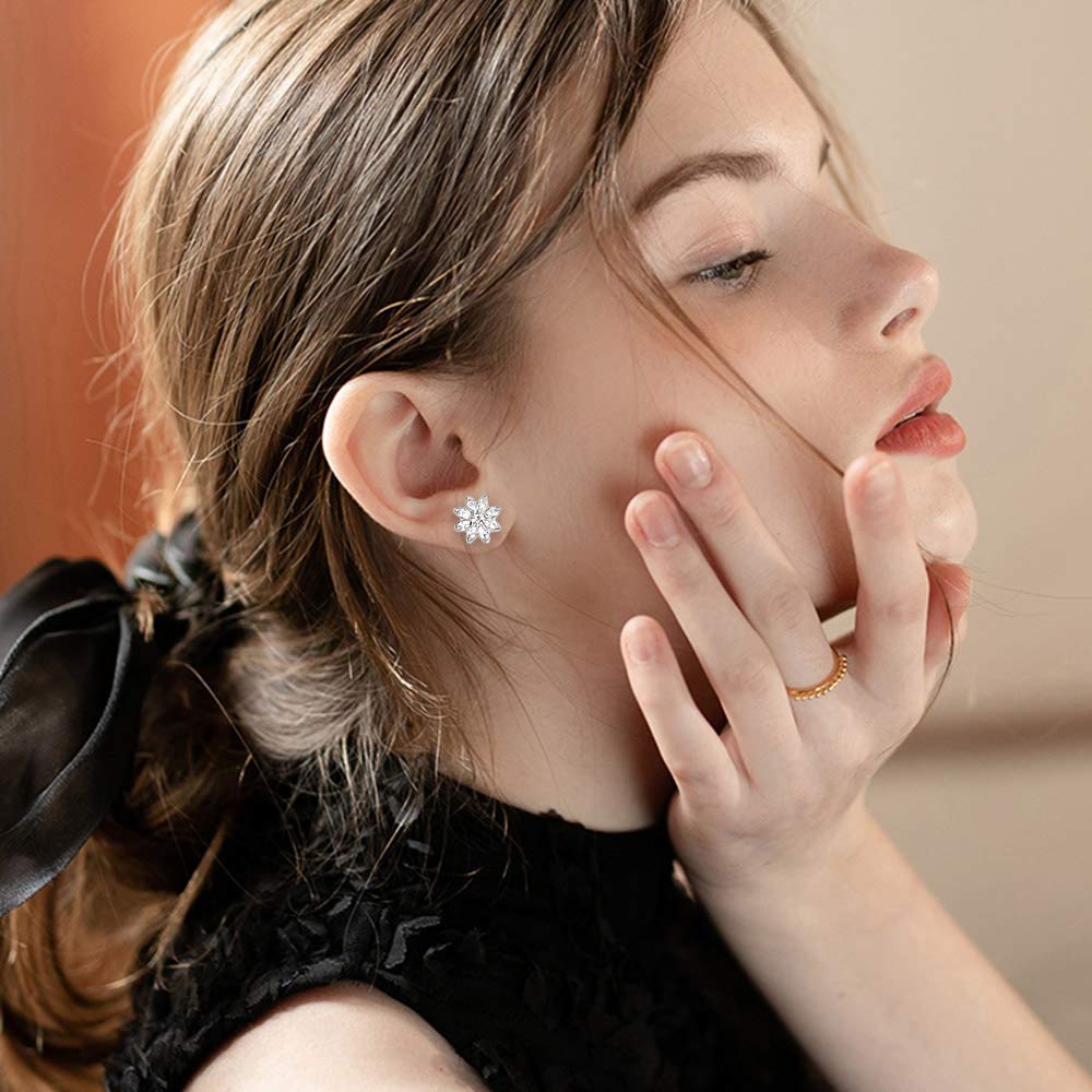 50 Pairs Earrings for Women Studs Set Small Stud Earrings Set Geometric Ball Faux Pearl Earring Sets (#1)