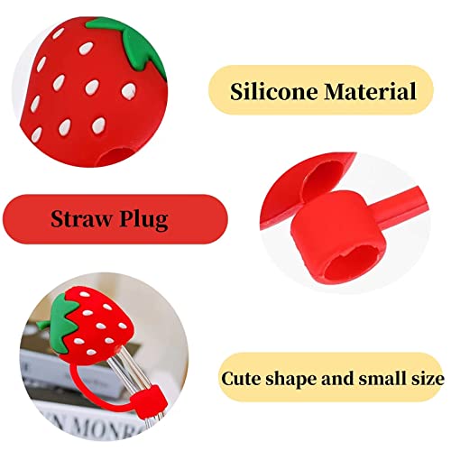4Pcs Straw Covers Cap Silicone Straw Tips Cover Cute Drinking Straw Plugs Straw Tips Lids Straw Toppers Straw Protector Cover for Tumblers Reusable Straws(mixed)
