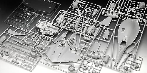 Revell 06787 Star Wars: The Mandalorian N1 Starfighter (Din Djarin) 1:24 Scale Unbuilt/Unpainted Plastic Model Kit with Seated 'Mando' Figure