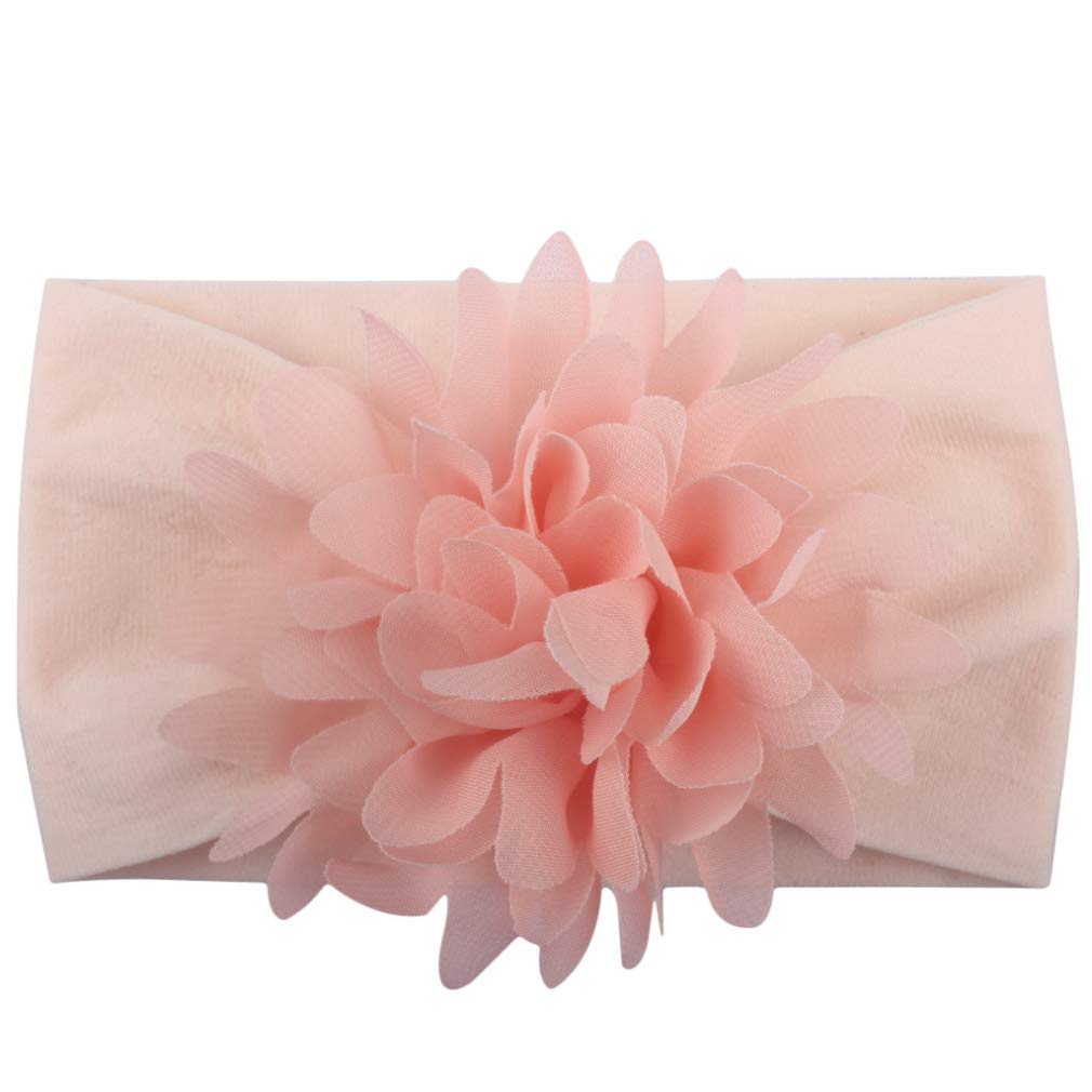 Toptim Baby Head Wrap Chiffon Flowers Newborn Infant Soft Nylon Headbands