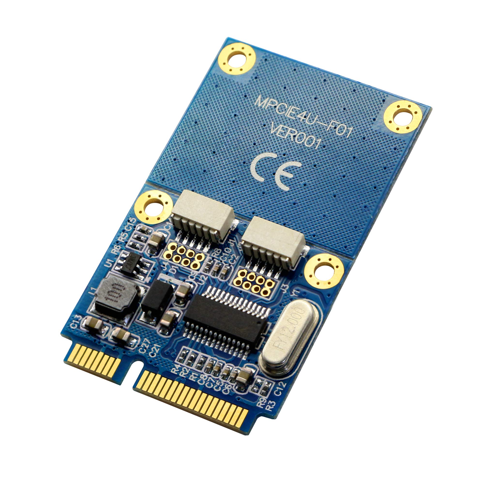 Mini PCI-E to Dual 5 Pin 2 Prots USB Adapter,Mini PCI Express to 5 Pin 2 Port Female USB2.0 Converter Card Expansion Card for USB Wireless Mouse Receiver,USB Bluetooth Adapter USB WiFi Adapter Etc.