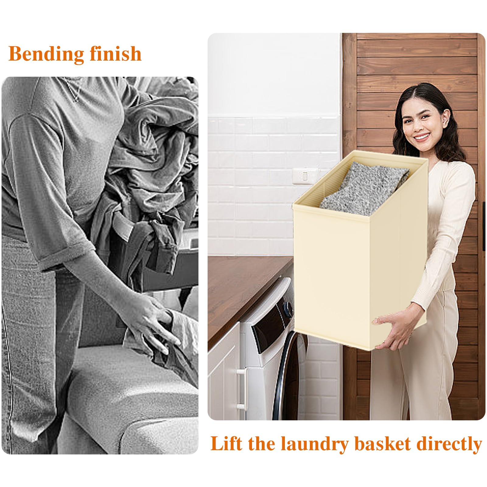 aboxoo Tilt-Out Laundry Hamper Freestanding Clothes Basket Shelf & Removable Liner,Dirty Clothes Hamper Storage Cabinet Laundry Shelf for Bedroom, Laundry Room, Bathroom,White