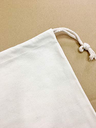 Unkno Cotton Canvas Heavy Duty Laundry Bags - 2 PCS - Natural Cotton - Versatile Multi Use - 19.7"x 27.6" - Ideal for Home, Hotels, Rental Spaces, Vacation Homes, College Dorm & Travel