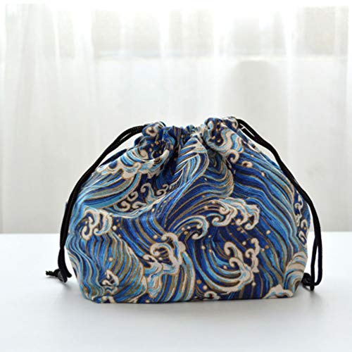 UPKOCH 3pcs Lunch Tote Bag Japanese Drawstring Bento Pouch Portable Bento Storage Bag Lunch Handy Bags for Outdoor Office School