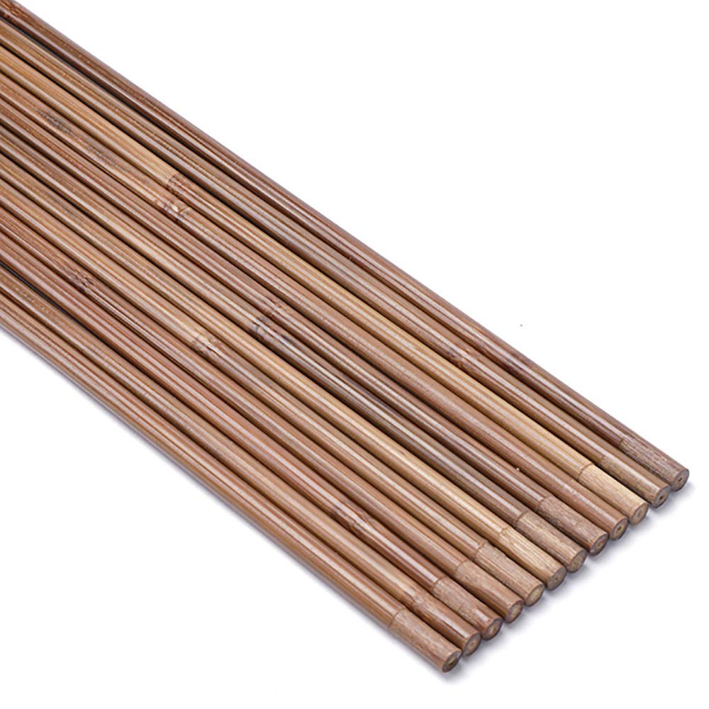 33" Bamboo Arrow Shaft DIY Wooden Arrows OD 7mm/8mm with Nocks for Archery Accessory Bow Arrow Hunting Target Practice 6/12pcs (OD 8mm, 12pcs)