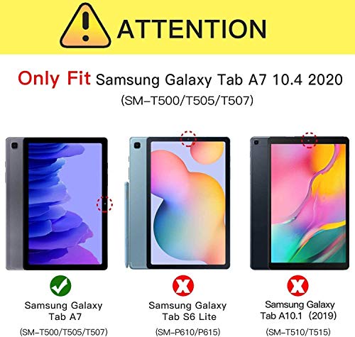 LEDNICEKER Kids Case for Samsung Tab A7 2020, Samsung Galaxy Tab A7 10.4 Case with Built-in Screen Protector, Shockproof Handle Kid-Proof Case for Galaxy Tab A7 SM-T500/T505/T507/T509- Green