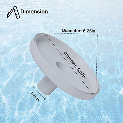 Above Ground Pool Vacuum Plate for compatible with HydroSkim 513330, compatible with Hayward SP1091WM Replace Pool Skimmer, 6.25" Round