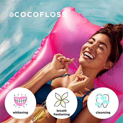 COCOFLOSS Coconut-Oil Infused Woven Dental Floss | Mint | Dentist-Designed | Vegan and Cruelty-Free | 6 Month Supply (32 Yds x 3 Units)