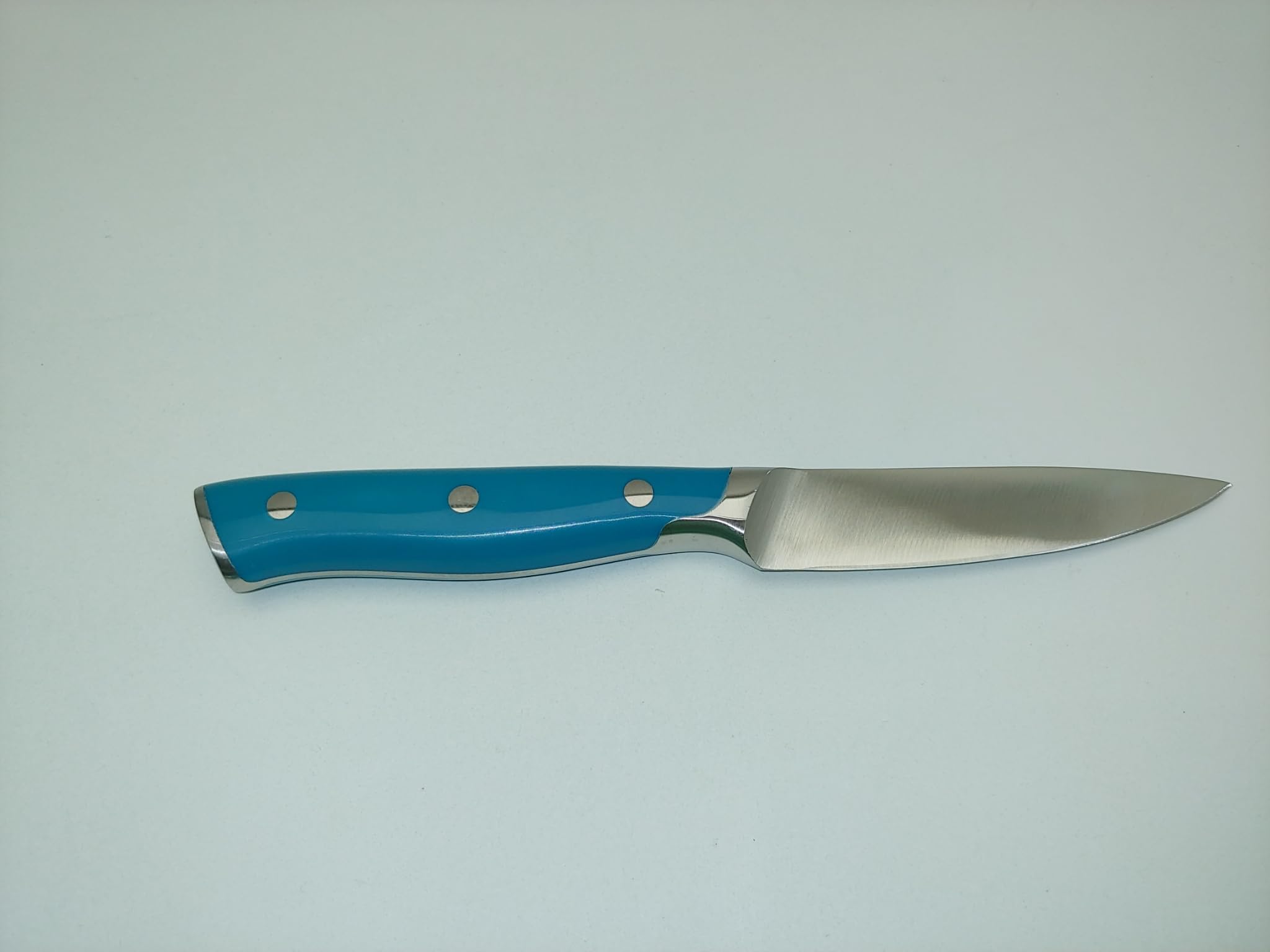 2x The Pioneer Woman 3.5" 3 1/2" Paring Knives Stainless Steel Teal Handle 8 1/4" Long Overall. 1 Piece Blade