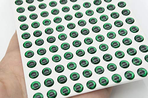 330pcs 7mm Green 3D Holographic Fishing Lure Eyes 3D Lure Eye 3D Soft Eye 3D Holographic Lure Eye Fly Tying, Jigs, Crafts