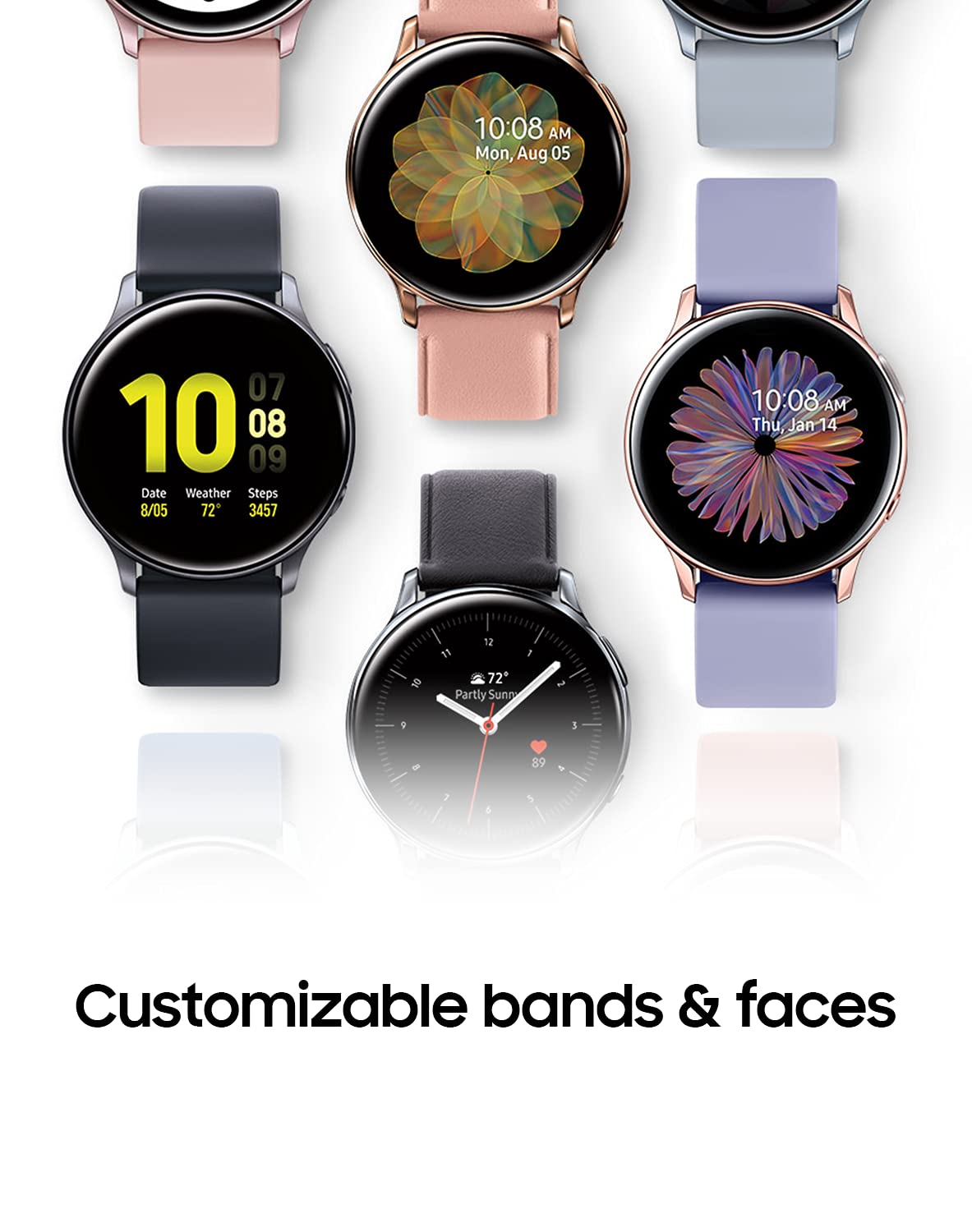 SAMSUNG Galaxy Watch Active 2 (40mm, GPS, Bluetooth) Smart Watch with Advanced Health Monitoring, Fitness Tracking, and Long Lasting Battery - Rose Gold (US Version)