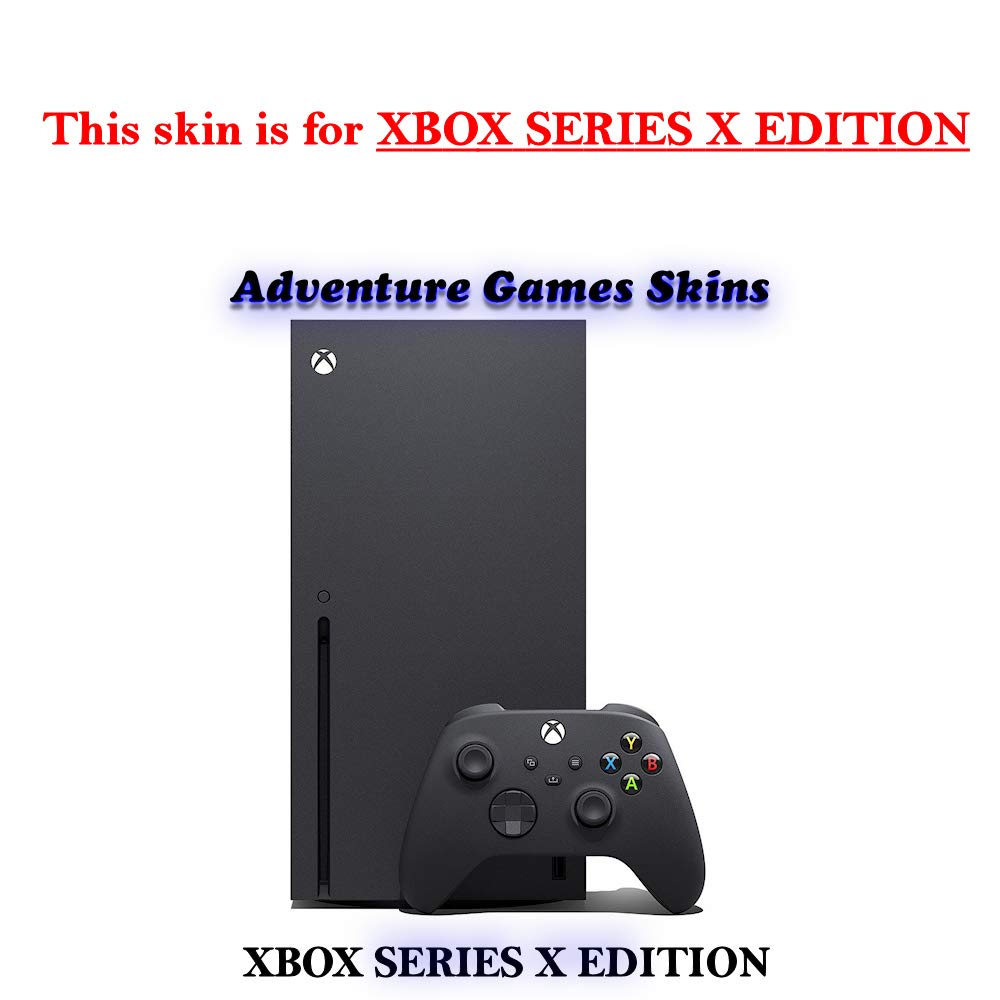 Adventure Games - Black Rose - Vinyl Console Skin Decal Sticker + 2 Controller Skins Set - Compatible with Xbox SERIES X