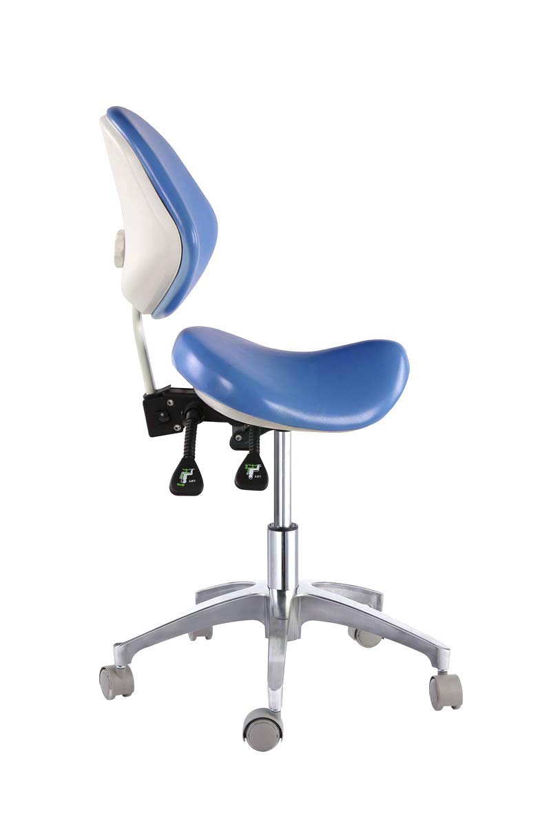 SoHome Two-Way Adjustment Dental Saddle Chair Doctor's Stool PU Leather Medical Mobile Chair