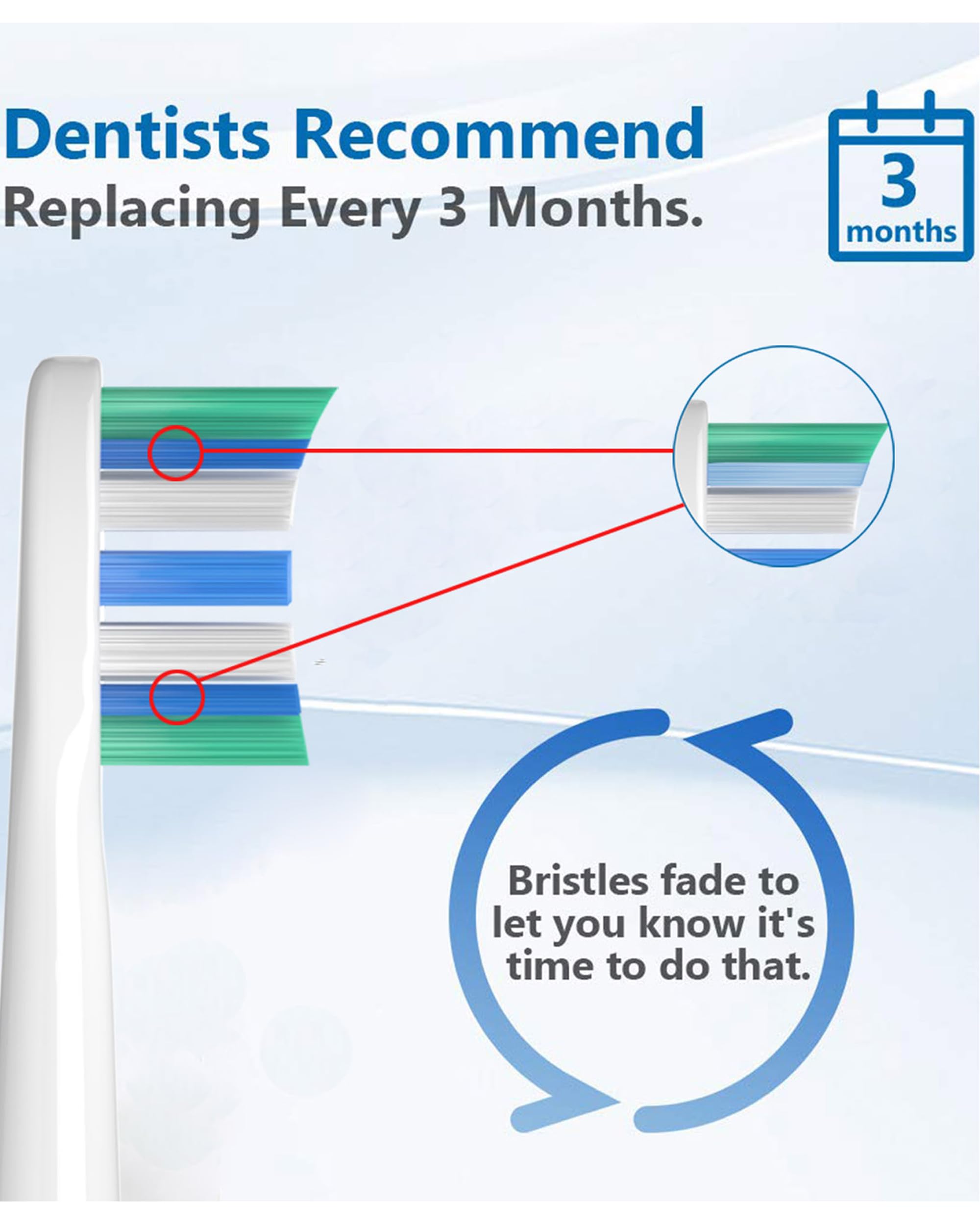 Replacement Toothbrush Heads for Philips Sonicare Replacement Heads, Electric Tooth-Brush Head Compatible with Phillips Sonic Care,for Philips Sonic Care Brush