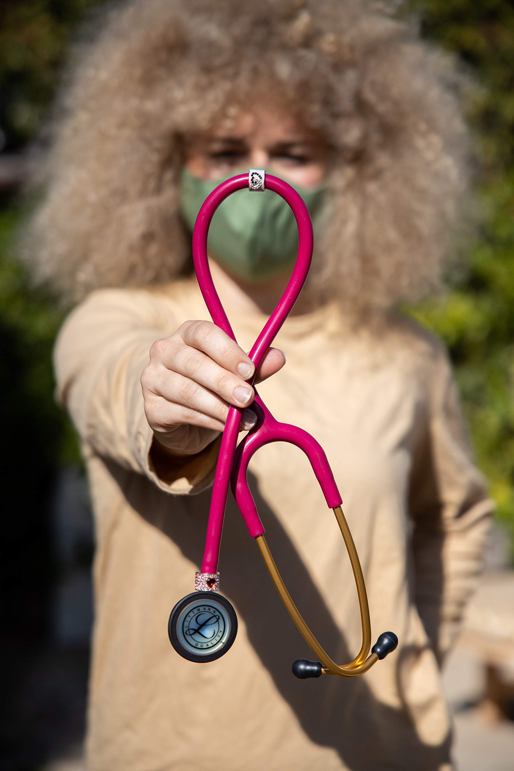 charMED Crystal Stethoscope Charm, Pawprint