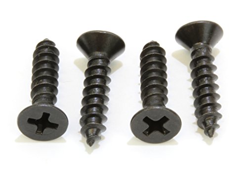 Bolt Dropper 8 x 3/4'' Black Oxide Coated Stainless Flat Head Phillips Wood Screw (100 Pack), 18-8 (304) Stainless Steel Screws Corrosion Resistant Flat Head by Bolt Dropper