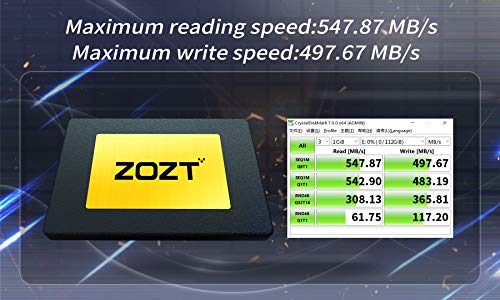ZOZT 120GB SATA 2.5 Inch SSD Premium Performance Internal 120GB Solid State Drive(Read/Write Speed up to 540/490 MB/s)