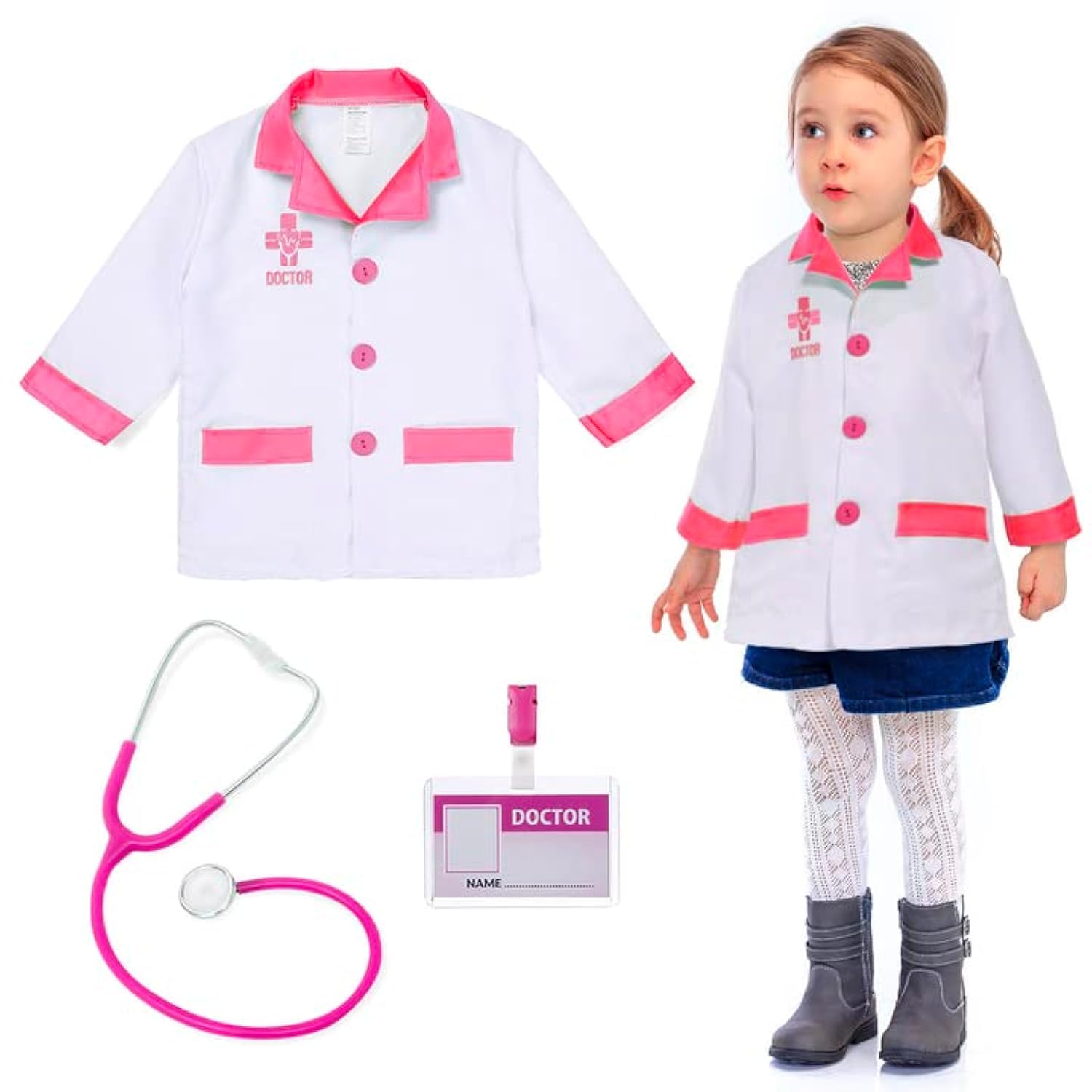 Cheerful Children Toys Doctor Costume For Kids Doctor Costume - Kids Lab Coat - Career Day Costume For Kids - Kids Doctor Coat