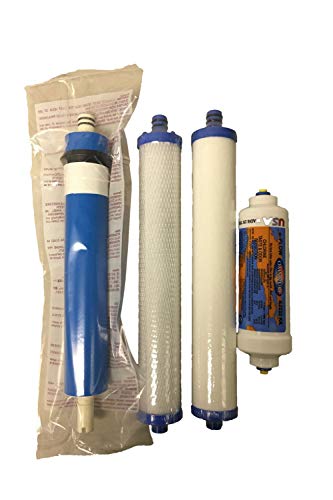 AC-30 Reverse Osmosis System Compatible Replacement Cartridge & Membrane 4 Set - Membrane Made In USA